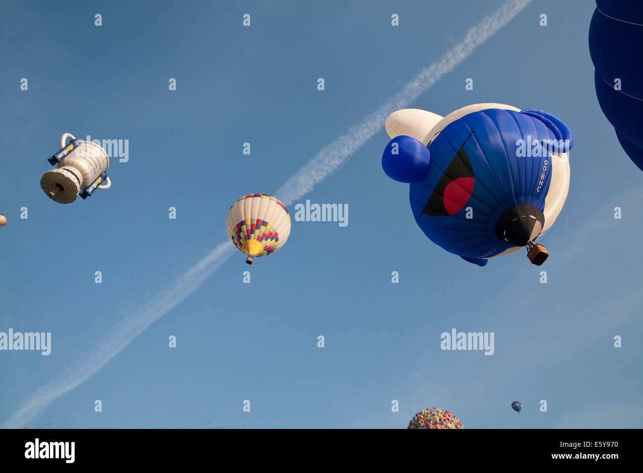 Bristol, UK. 8th August, 2014. Shapes Balloons lift off during the ...