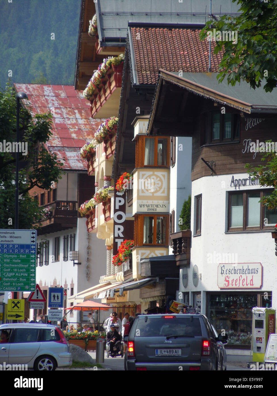Scene from the Tyrolean village of Seefeld Olympia July 2014 Stock ...
