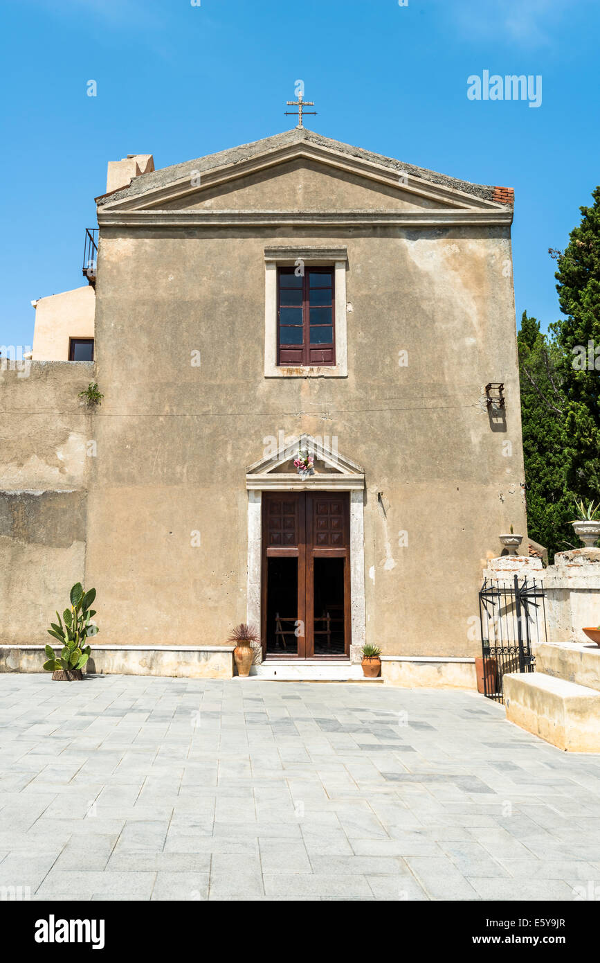 Old god father's church in a village of Savoca, Sicily Stock Photo - Alamy