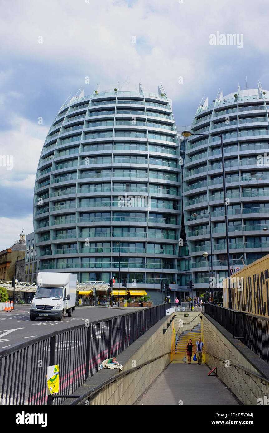 subway & Bezier Apartment buildings in London Stock Photo - Alamy