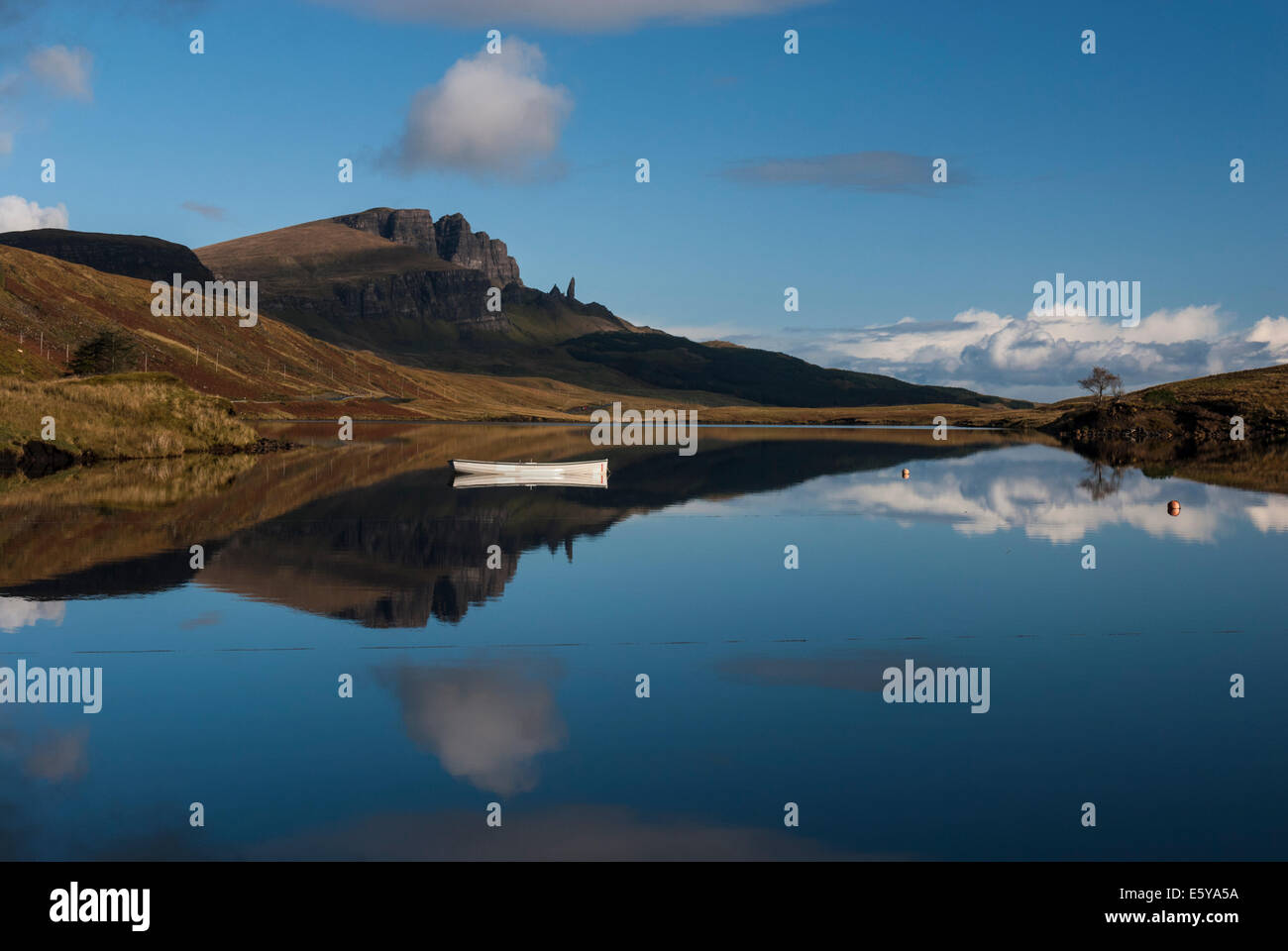 Mirror reflections of The Storr and The Old Man of Storr, on the Isle ...