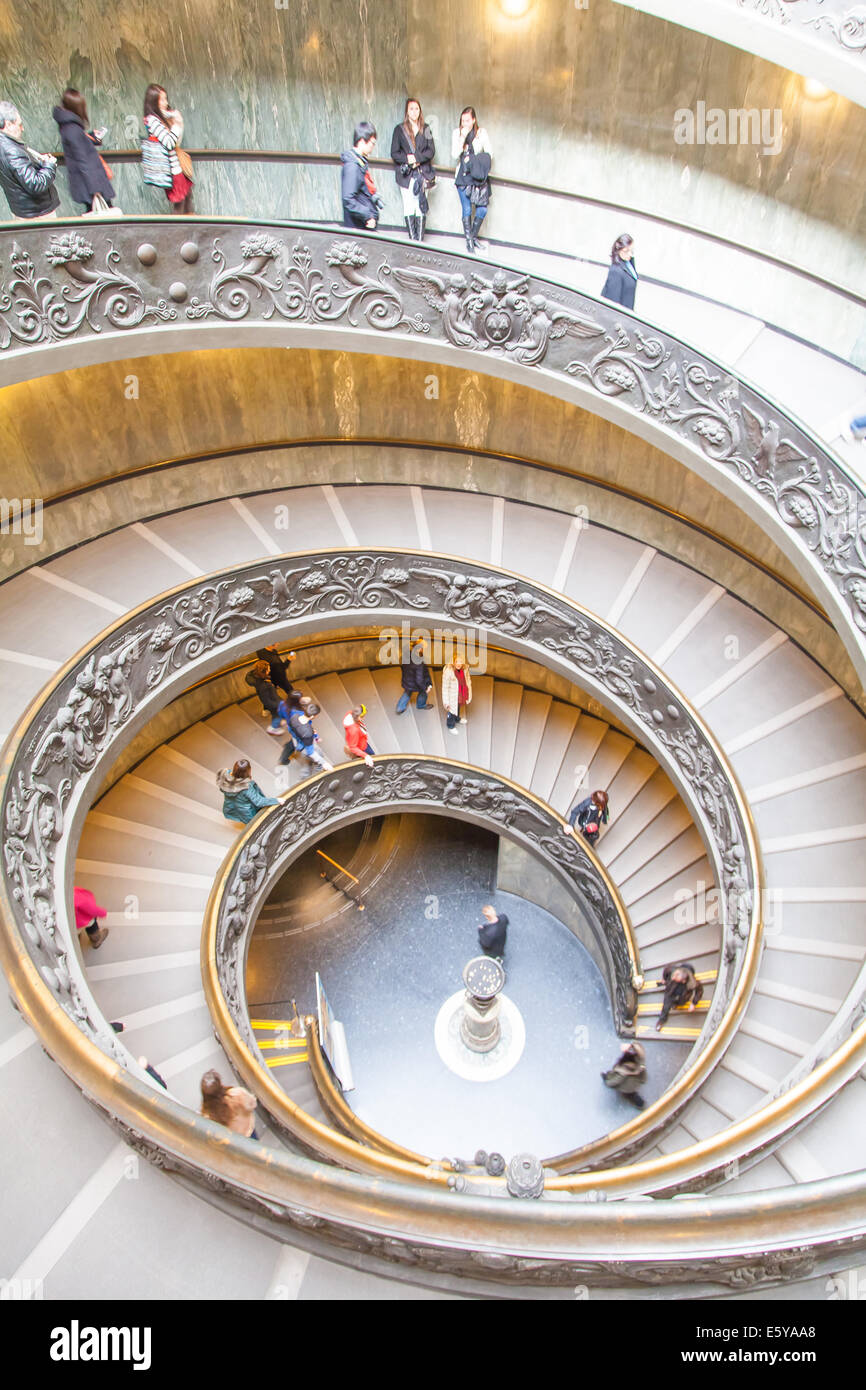 Famous spiral staircase at Vatican Museum in Rome Stock Photo - Alamy