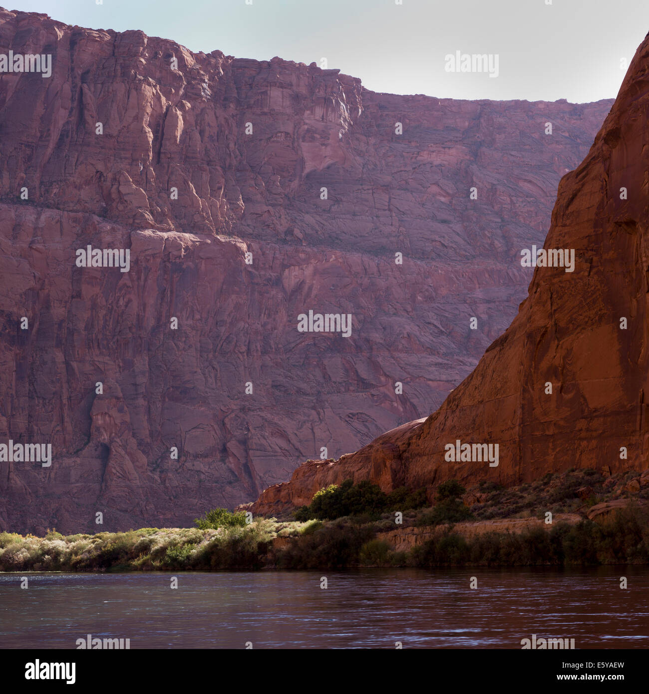 River flowing through a canyon, Glen Canyon National Recreation Area ...
