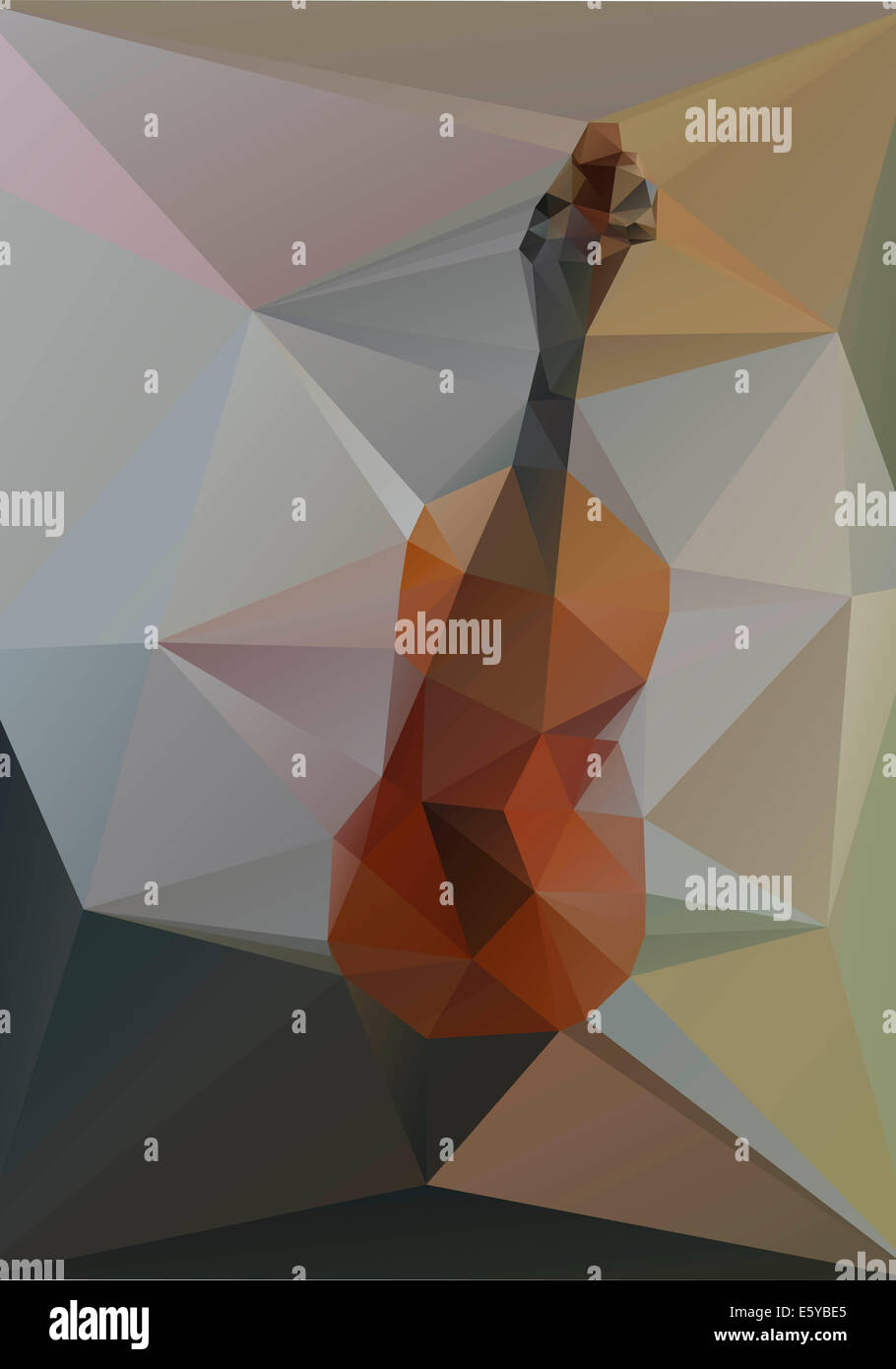 Violin geometry of triangles on a gray background Stock Photo - Alamy