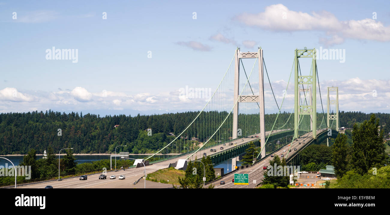 The Tacoma Narrows Bridge carried drivers form the mainland to Gig ...