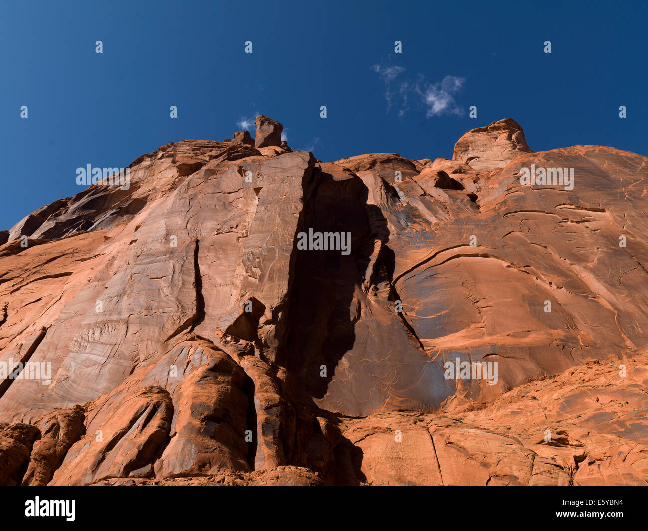 Low angle view of sandstone cliff, Glen Canyon National Recreation Area ...