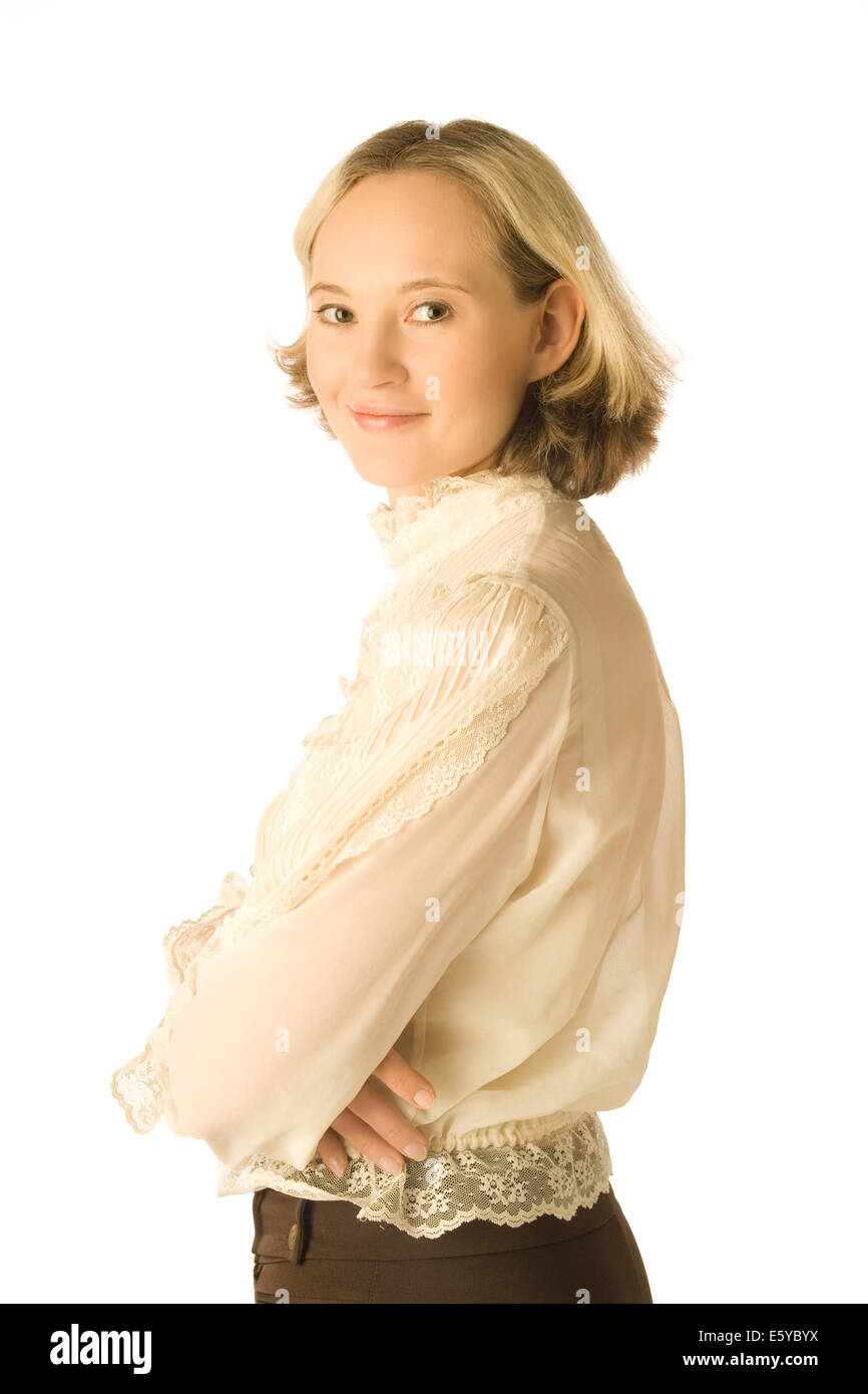 Model soft face expression kind hi-res stock photography and images - Alamy