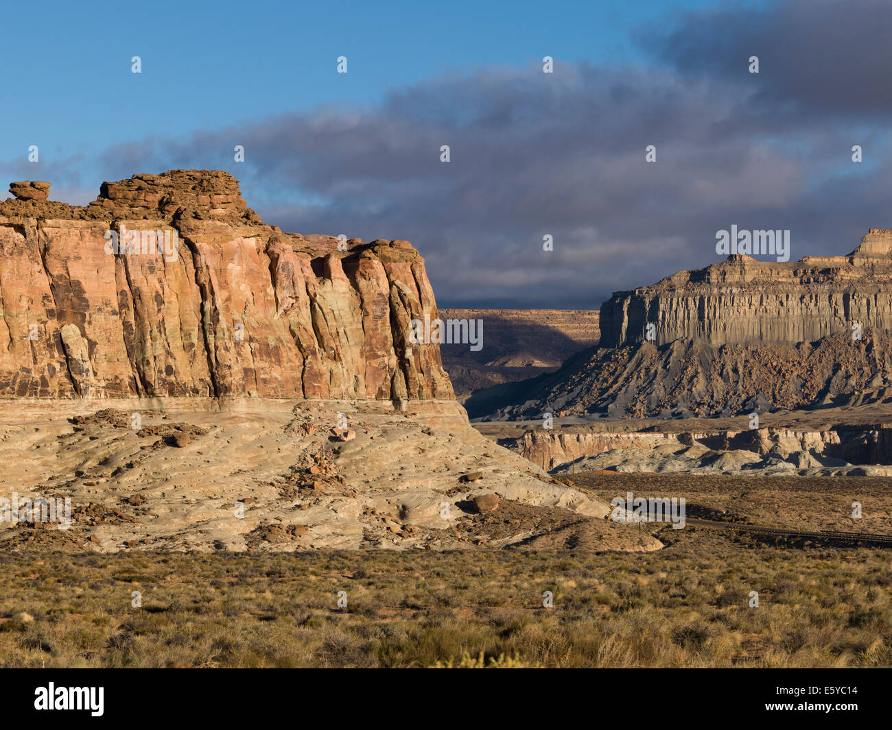 Rock formations on a landscape, Amangiri, Canyon Point, Hoodoo Trail ...