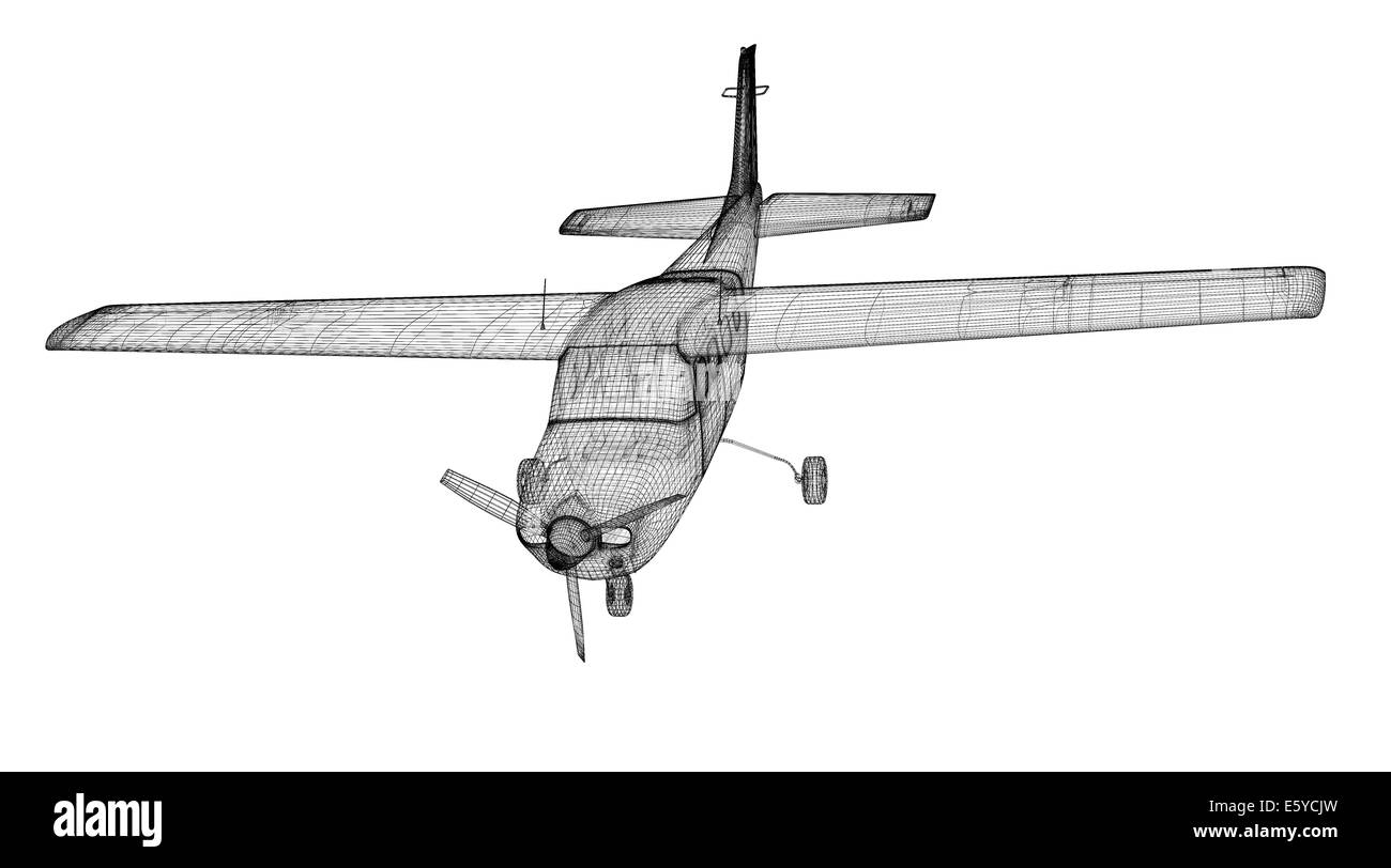 Small Airplane , model body structure, wire model Stock Photo - Alamy