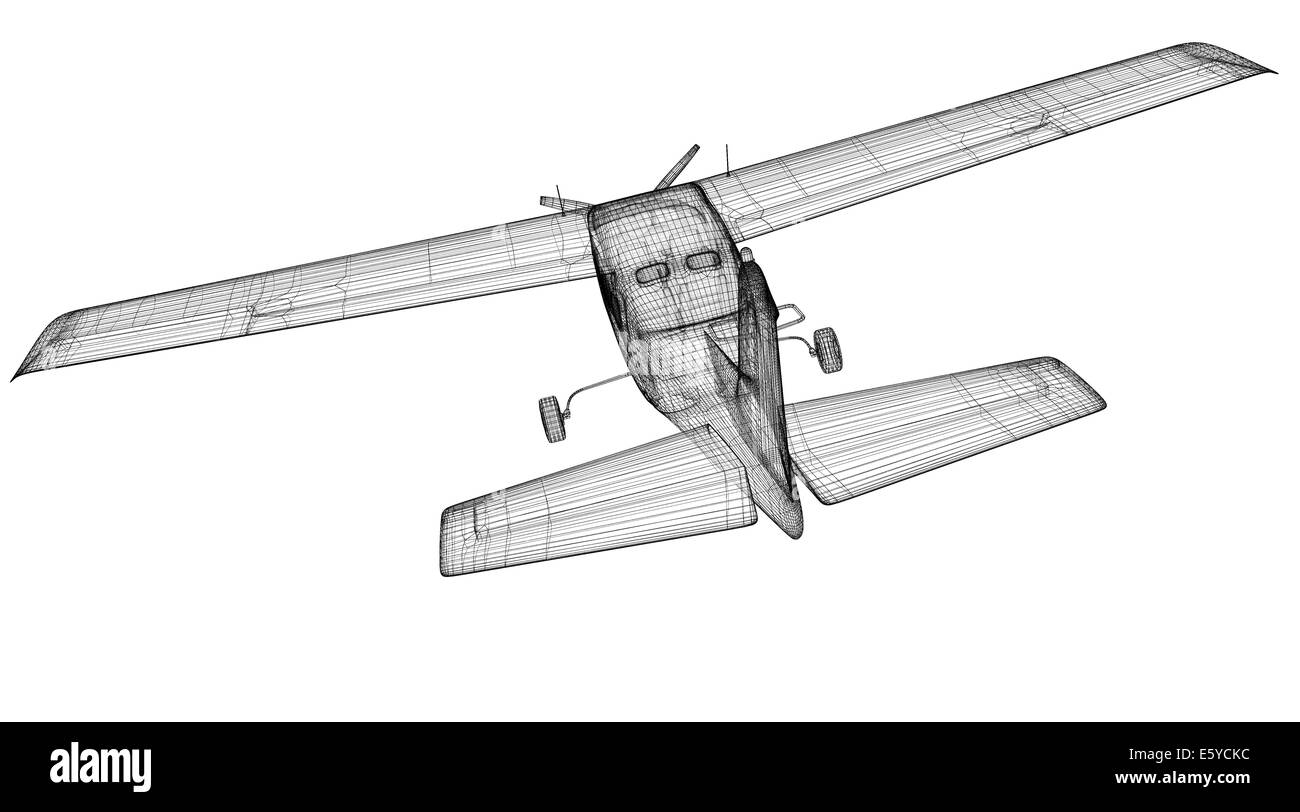 Small Airplane , model body structure, wire model Stock Photo - Alamy