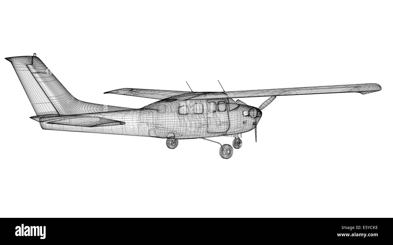 Small Airplane , model body structure, wire model Stock Photo - Alamy