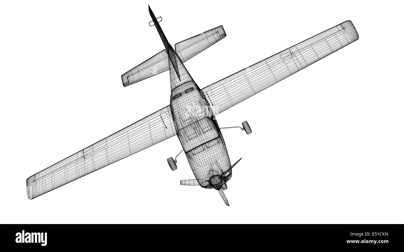 Small Airplane , model body structure, wire model Stock Photo - Alamy