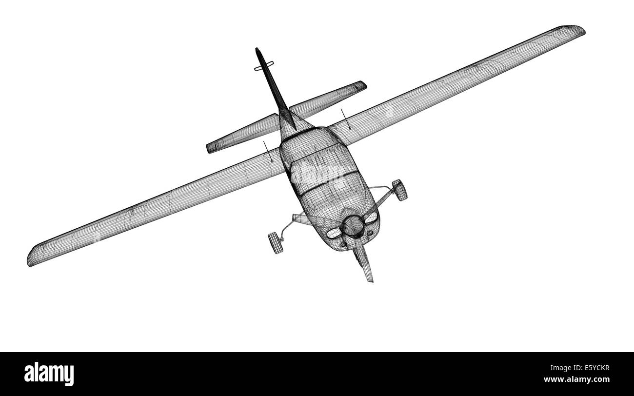 Small Airplane , model body structure, wire model Stock Photo - Alamy