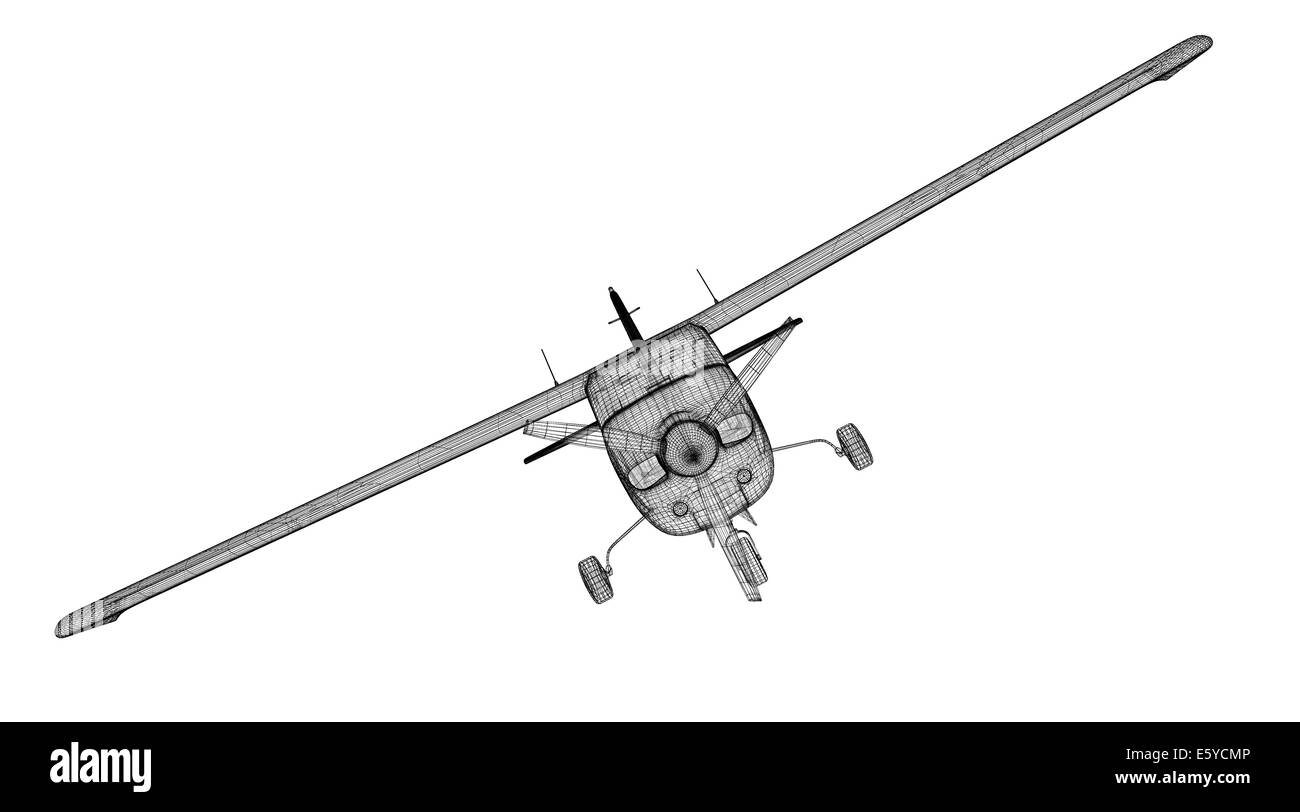 Small Airplane , model body structure, wire model Stock Photo - Alamy