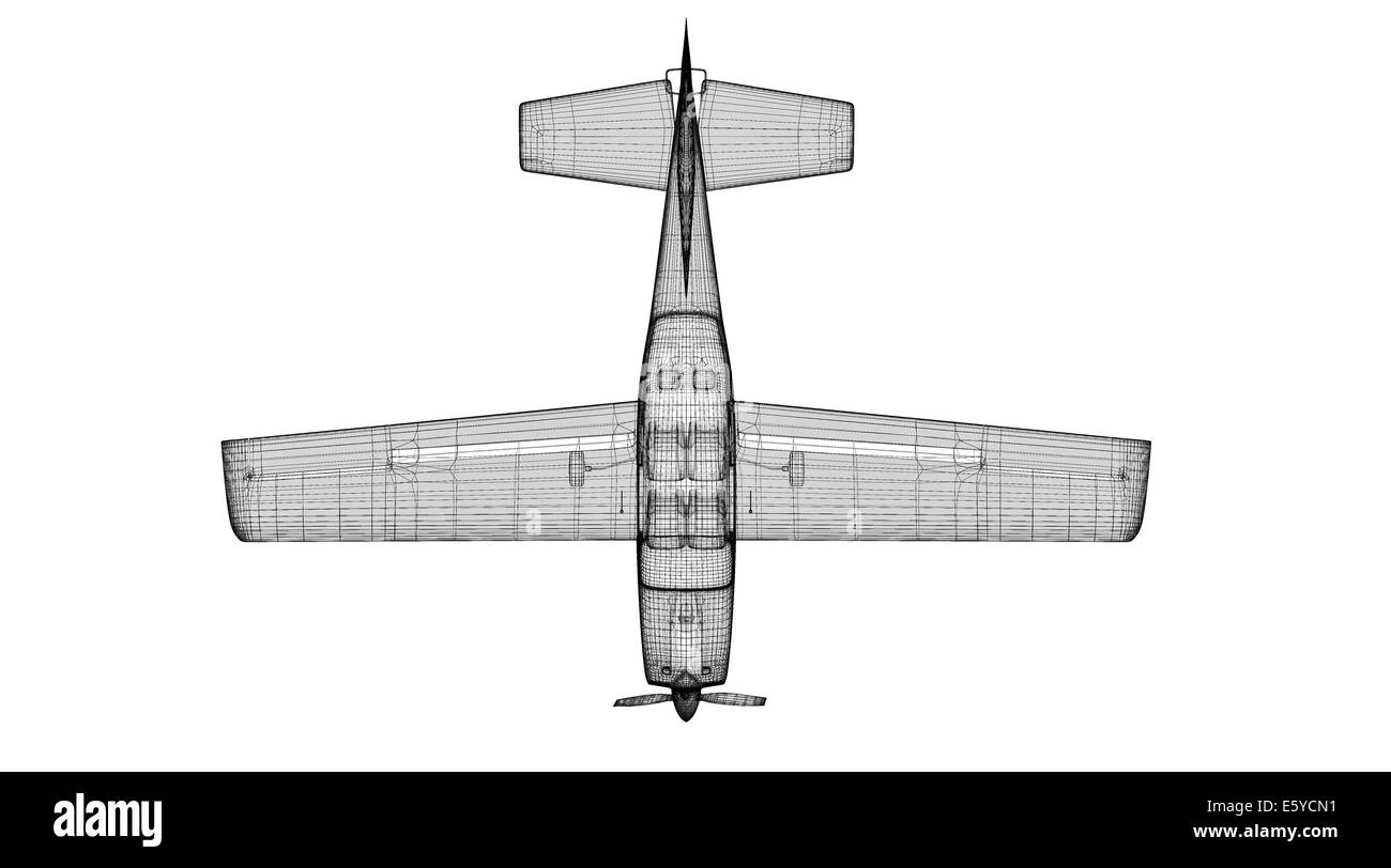 Small Airplane , model body structure, wire model Stock Photo - Alamy