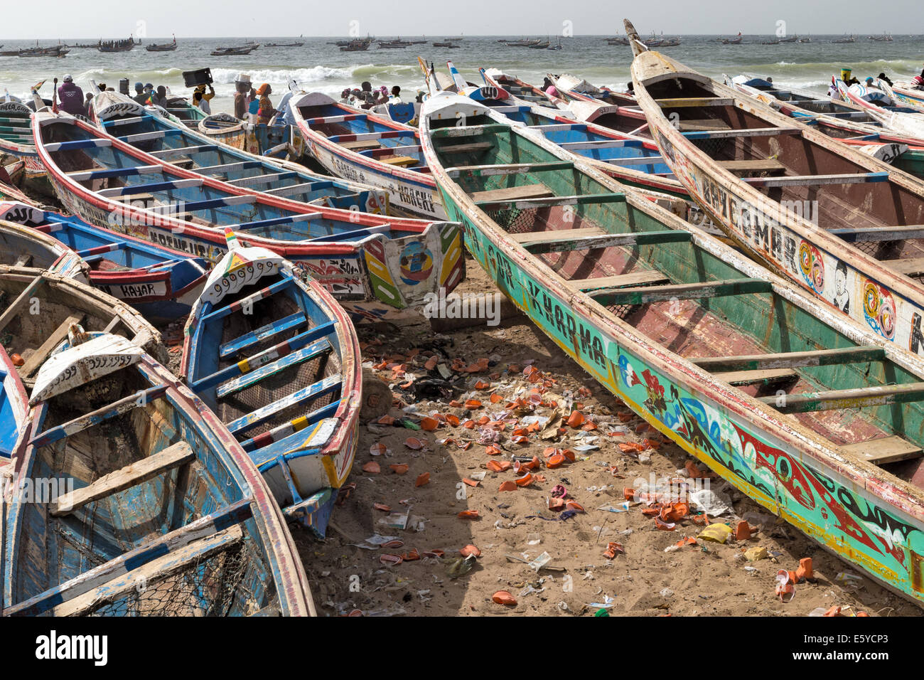 Pirogues fishing boats, Kayar, Senegal Stock Photo - Alamy