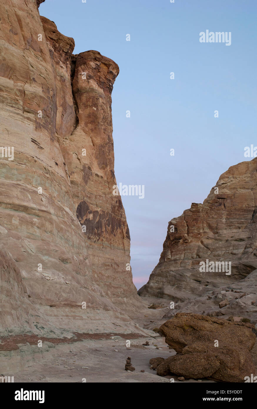Rock formations on a landscape, Amangiri, Canyon Point, Hoodoo Trail ...