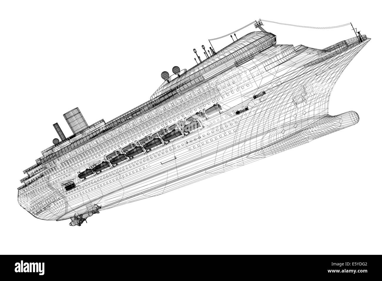 cruise liner, ship, body structure, wire model Stock Photo - Alamy