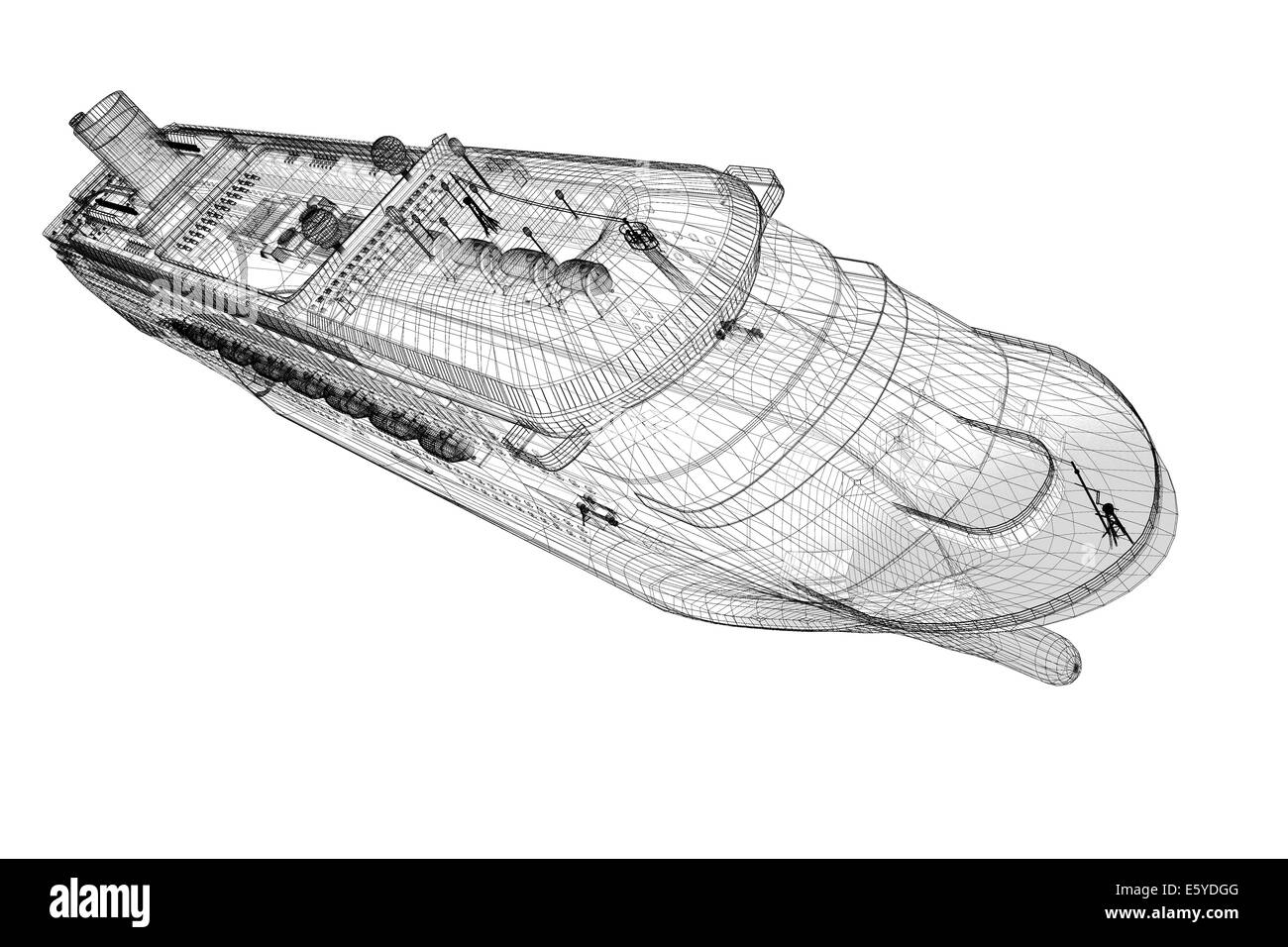 cruise liner, ship, body structure, wire model Stock Photo - Alamy