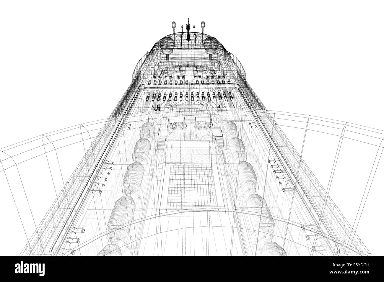 cruise liner, ship, body structure, wire model Stock Photo - Alamy