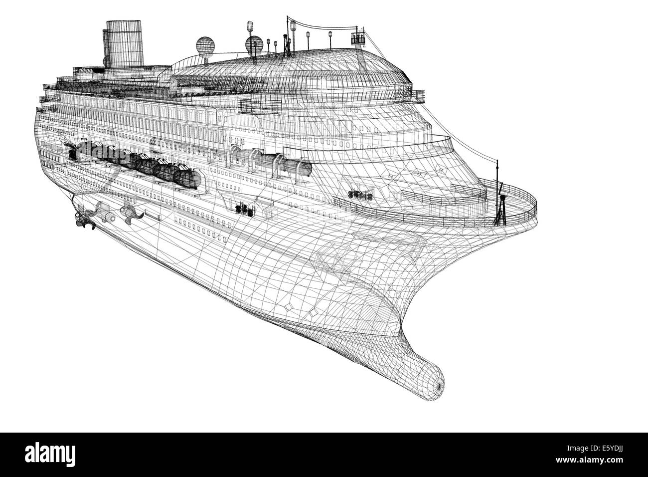 cruise liner, ship, body structure, wire model Stock Photo - Alamy