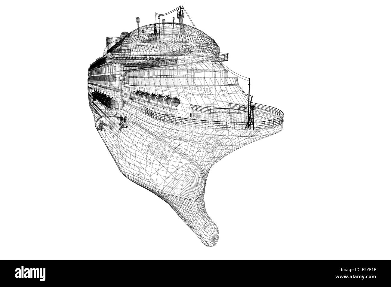 cruise liner, ship, body structure, wire model Stock Photo - Alamy