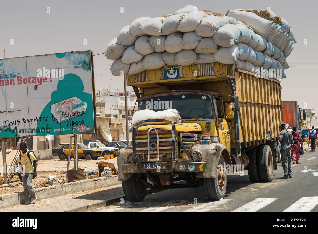 Vehicle carrying goods, Senegal Stock Photo - Alamy