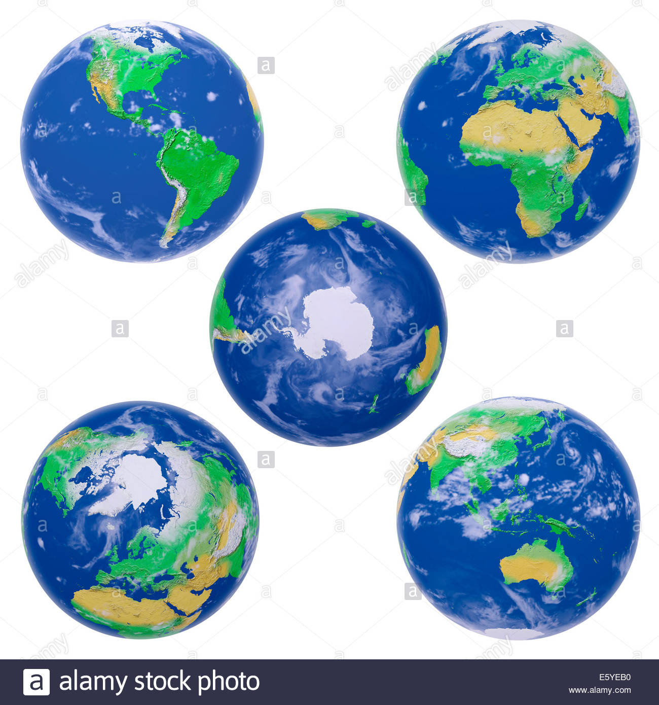 Map Of Earth Showing Continents High Resolution Stock Photography and ...