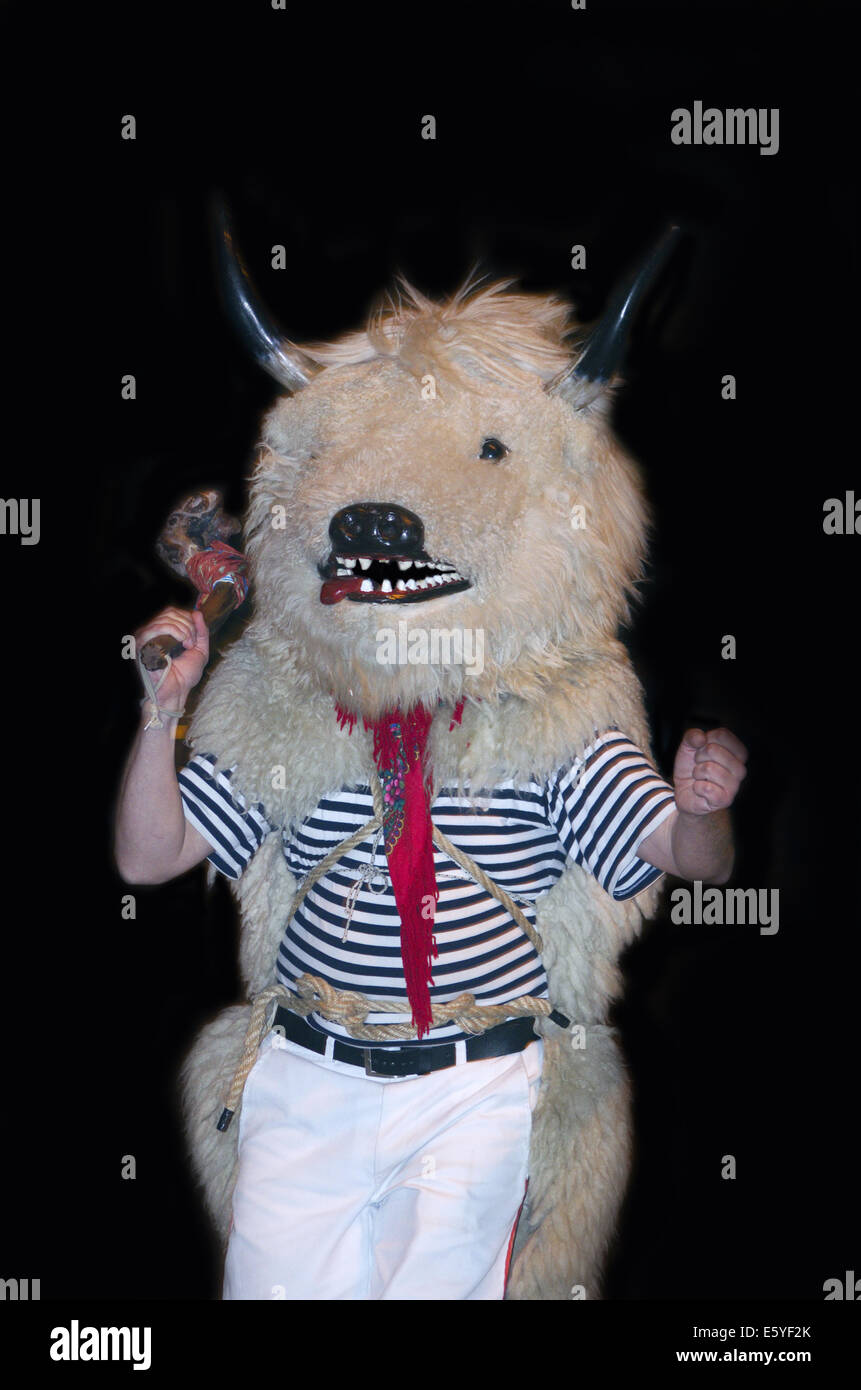 Characteristic folk custom The Bellmen in Rijeka Carnival Stock Photo ...