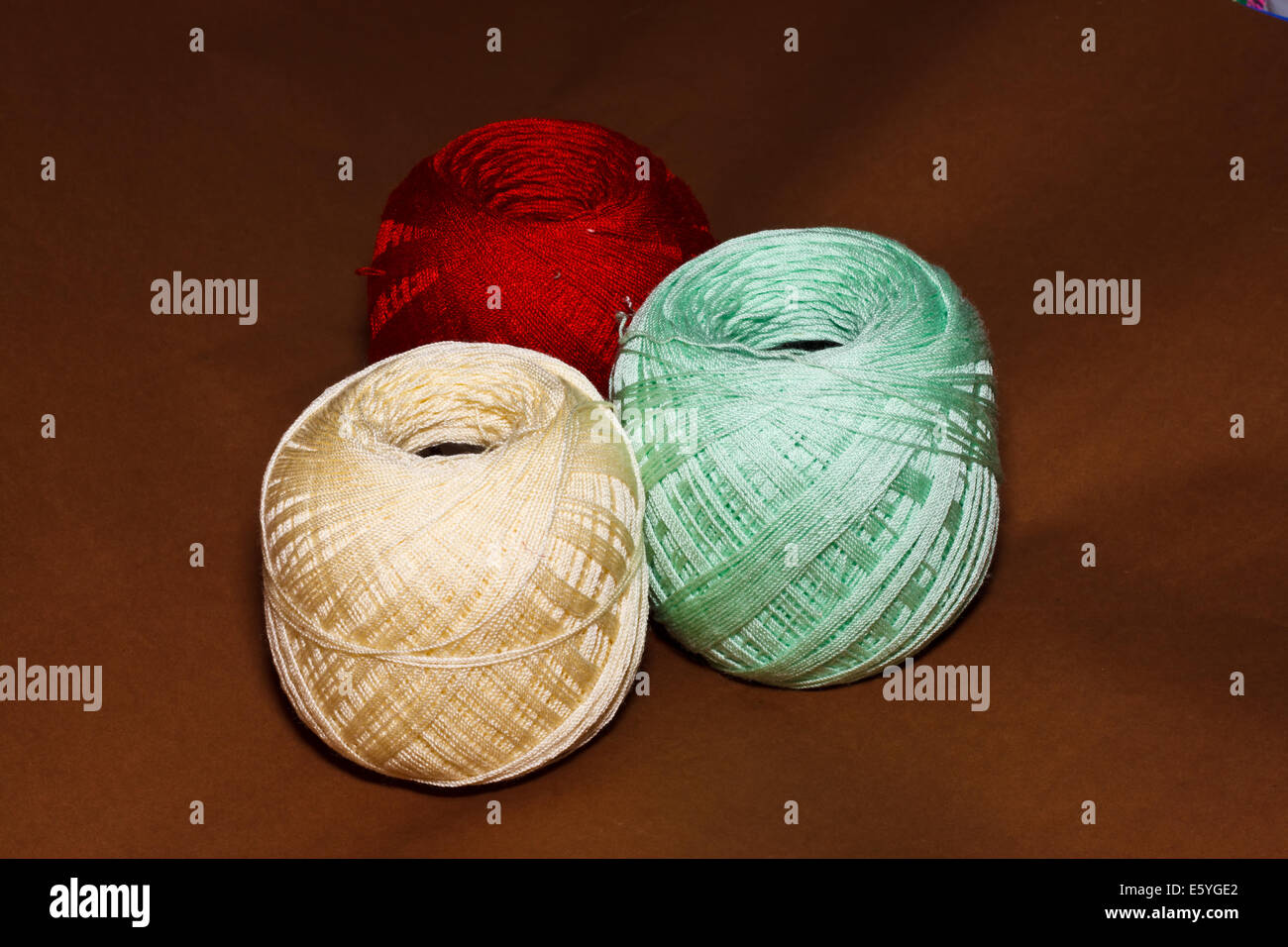 silk for knit work Stock Photo - Alamy