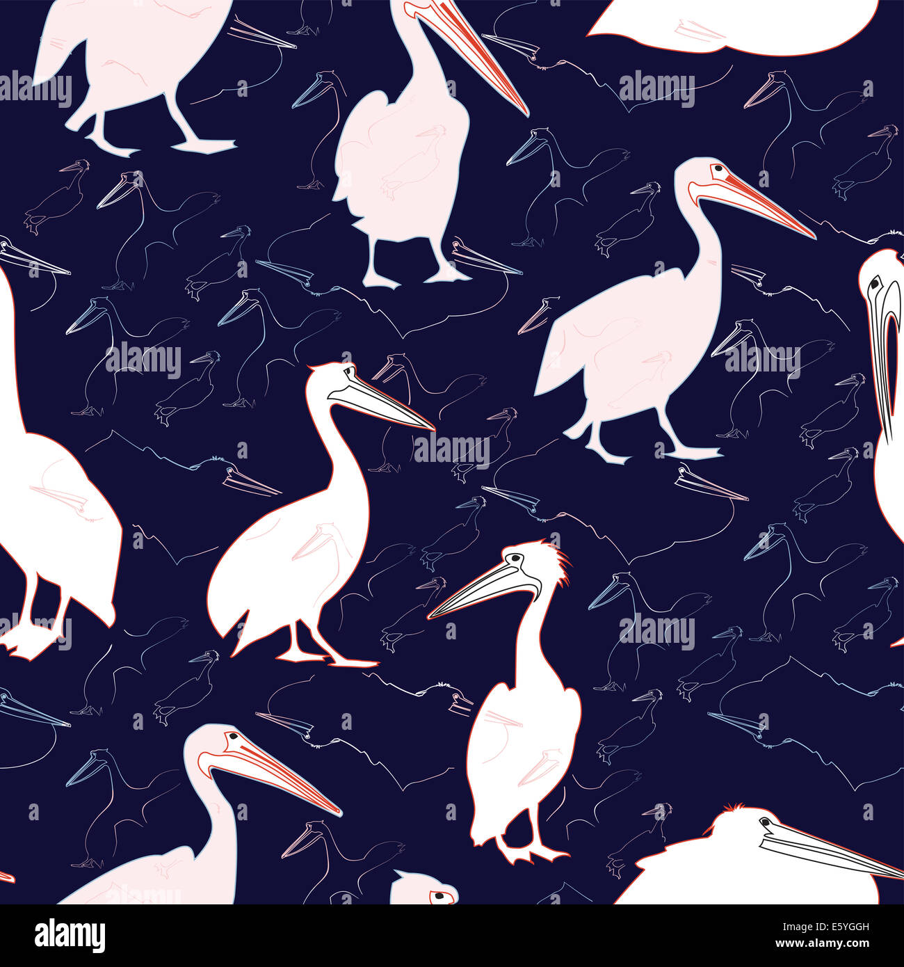 Pelican pattern hi-res stock photography and images - Alamy