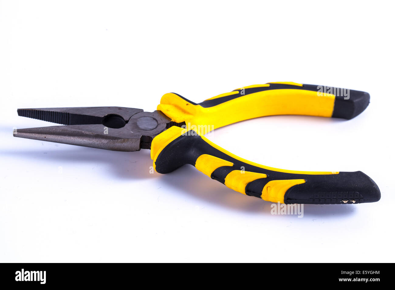 pliers yellow and black color to work on isolate white background Stock ...
