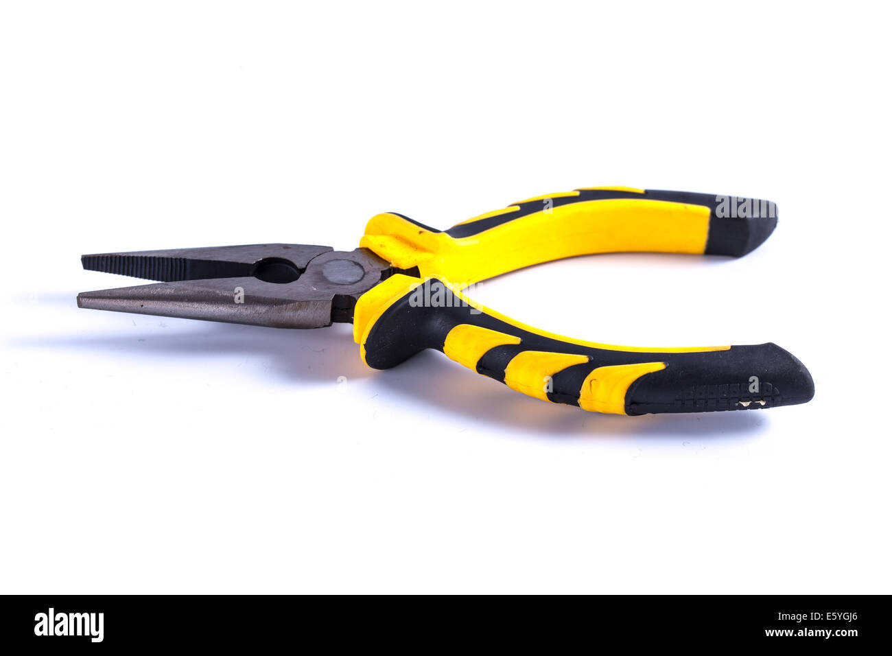 pliers yellow and black color to work on isolate white background Stock ...
