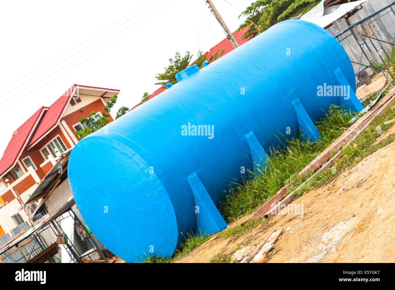 waste water treatment tank at building construction Stock Photo - Alamy