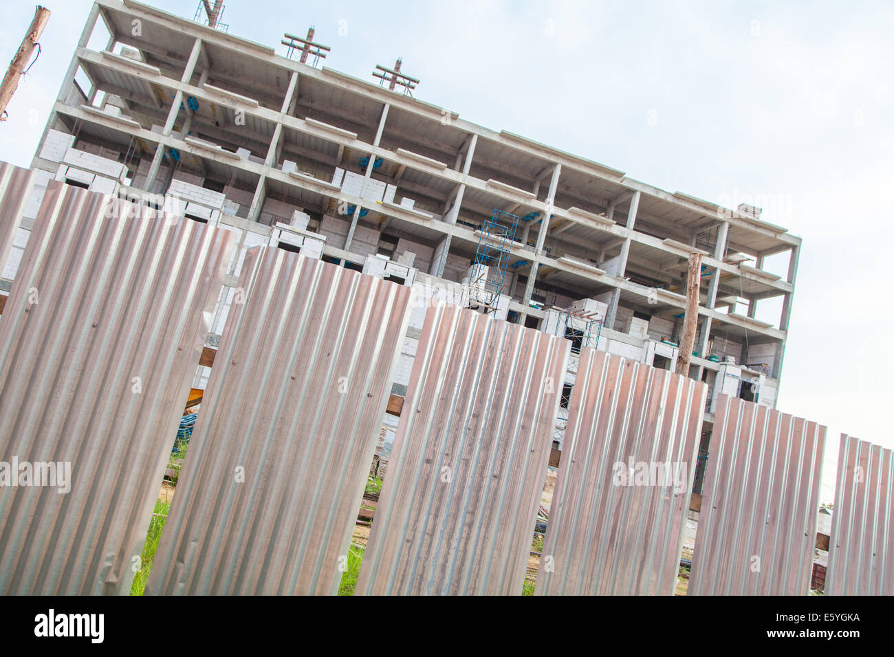 The wall of building construction Stock Photo - Alamy