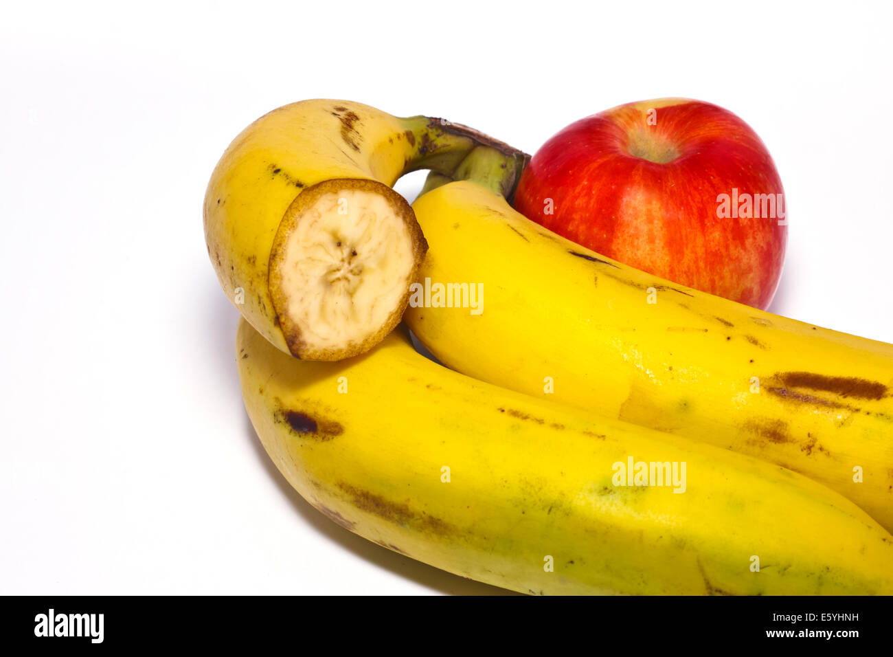 the banana with apple Stock Photo - Alamy