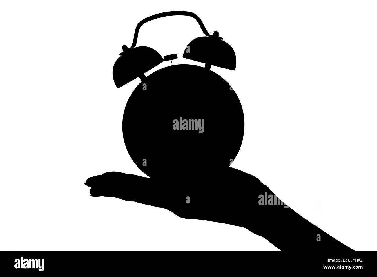 Showing Clock in hand Stock Photo - Alamy