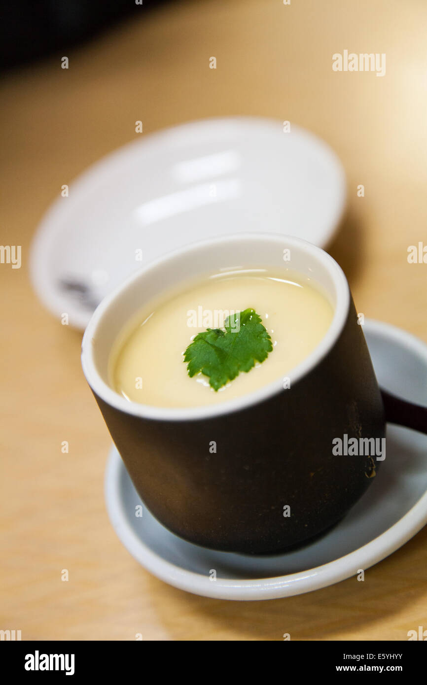 Isolated Steam eggs,It made fron egg and sauce steam about 15 minutes ...