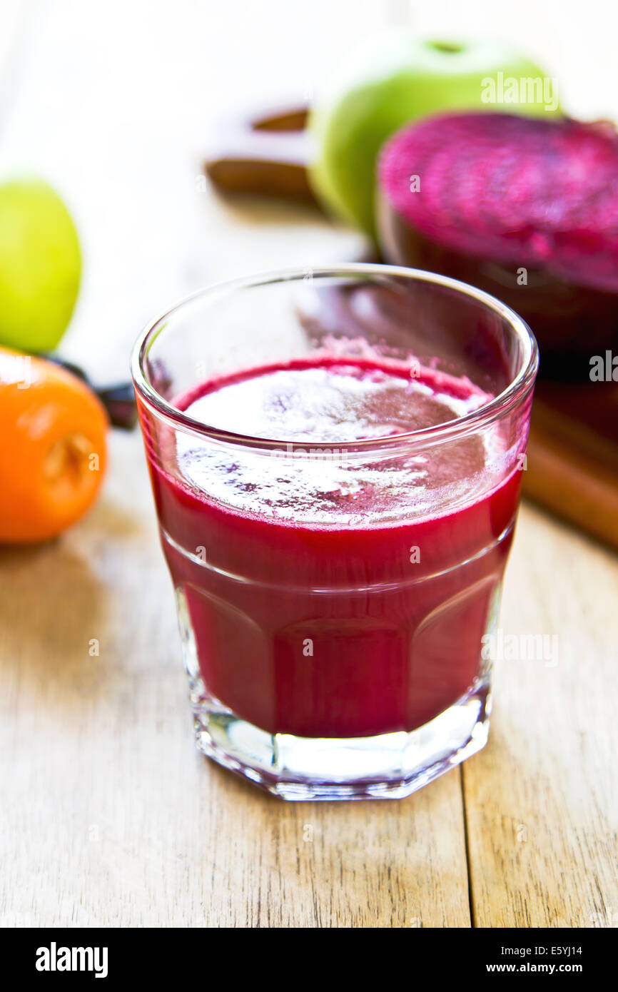 Fresh Beetroot, Carrot and Apple juice by fresh ingredient Stock Photo ...