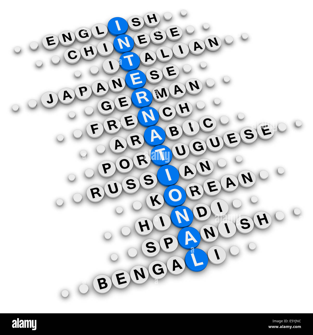 international crossword puzzle Stock Photo - Alamy
