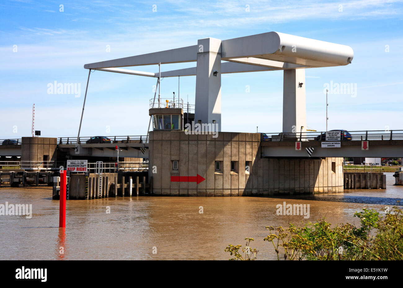 A view of the Breydon Bridge on the western bypass at Great Yarmouth ...