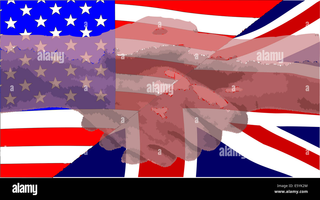 British and american flag together hi-res stock photography and images ...