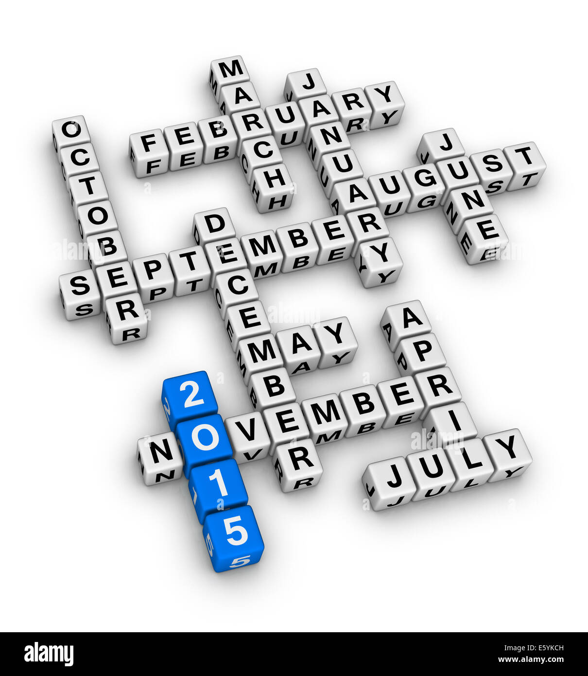 months of the year crossword puzzle Stock Photo - Alamy