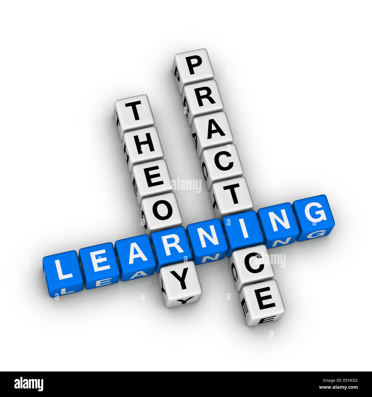 learning - theory and practice crossword puzzle Stock Photo - Alamy