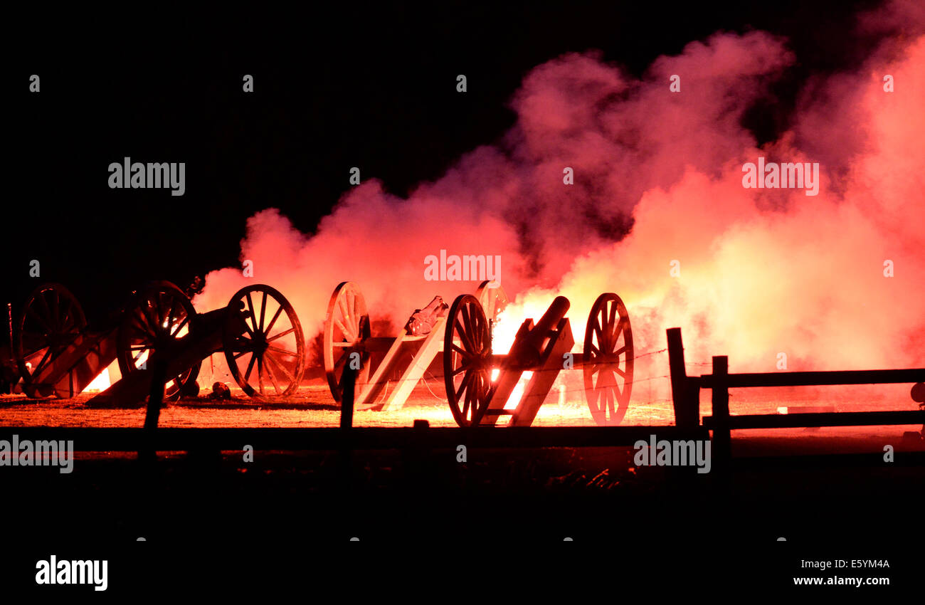 Cannons firing at the Battle Proms, Highclere Castle, Newbury ...