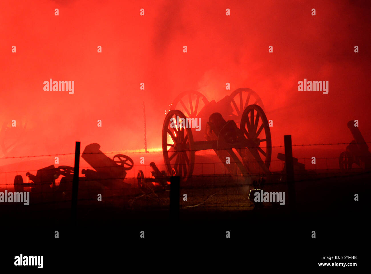 Cannons firing at the Battle Proms, Highclere Castle, Newbury ...