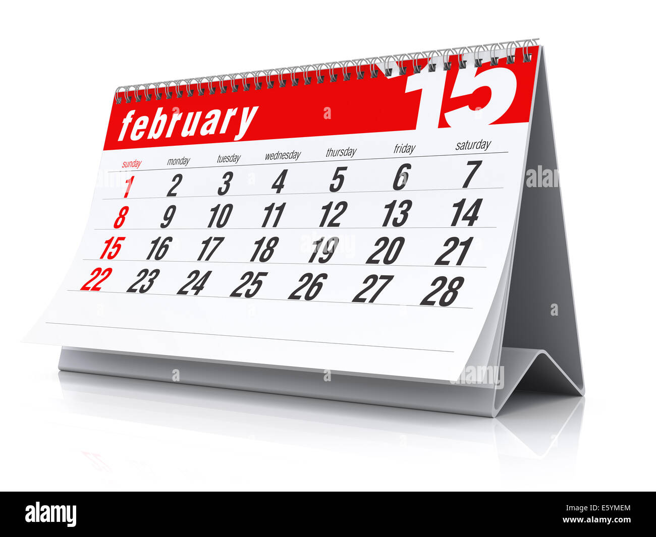 February 2015 - Calendar Stock Photo - Alamy