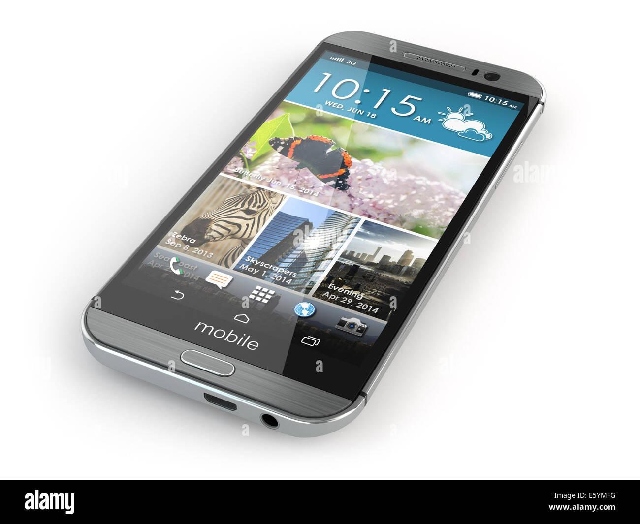 Smartphone, mobile phone on white isolated background. 3d Stock Photo ...