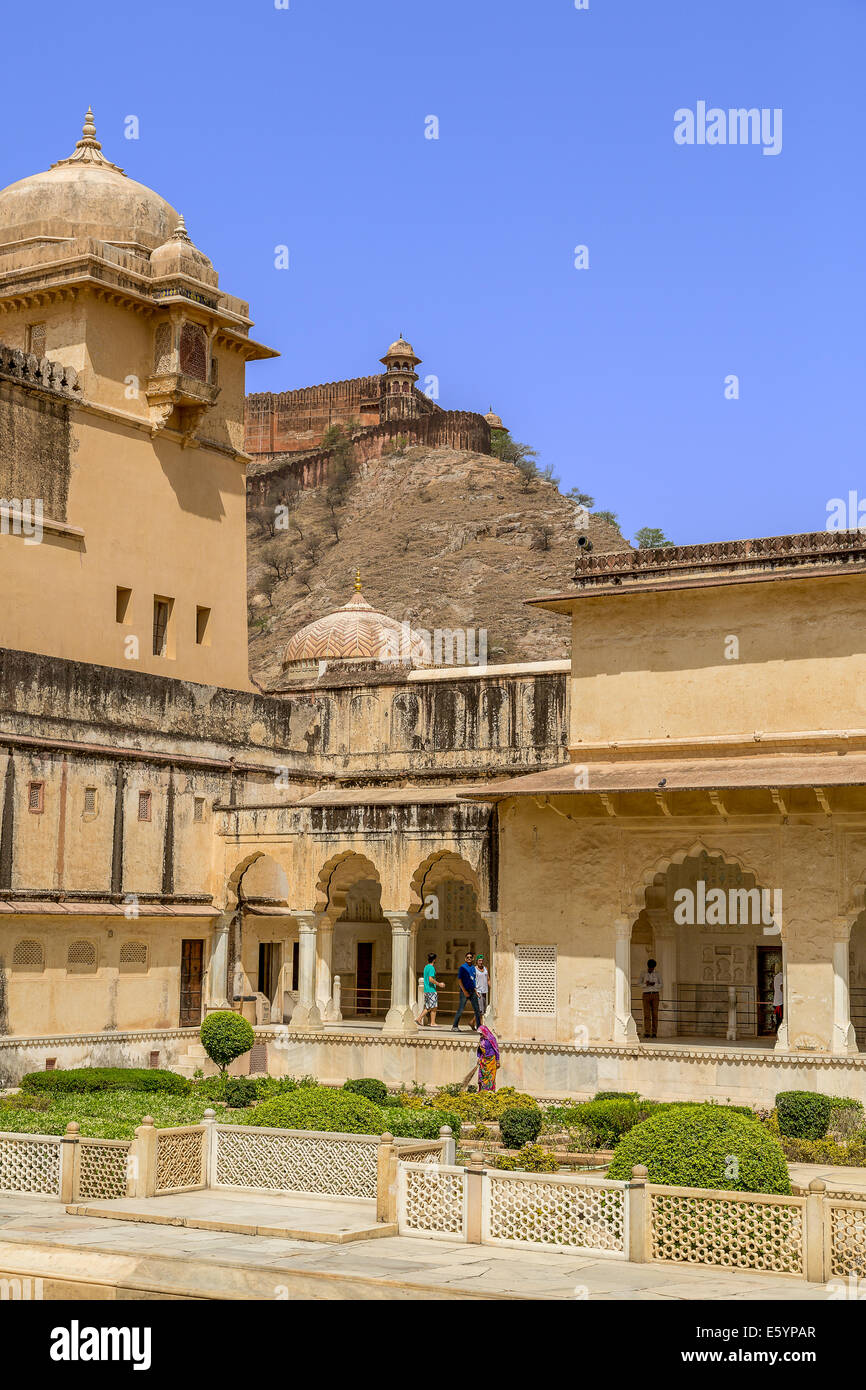 Famous Rajasthan landmark - Amer (Amber) fort, Rajasthan, India Stock ...
