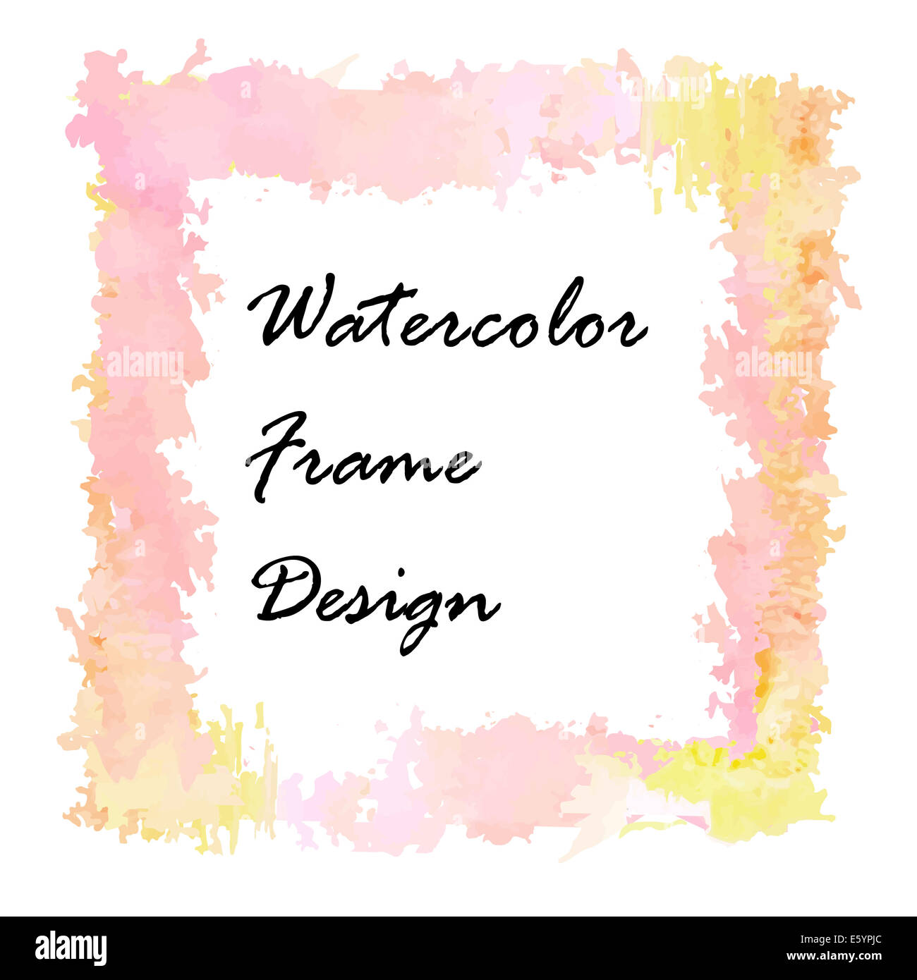Watercolor frame design. Made in a vector Stock Photo - Alamy
